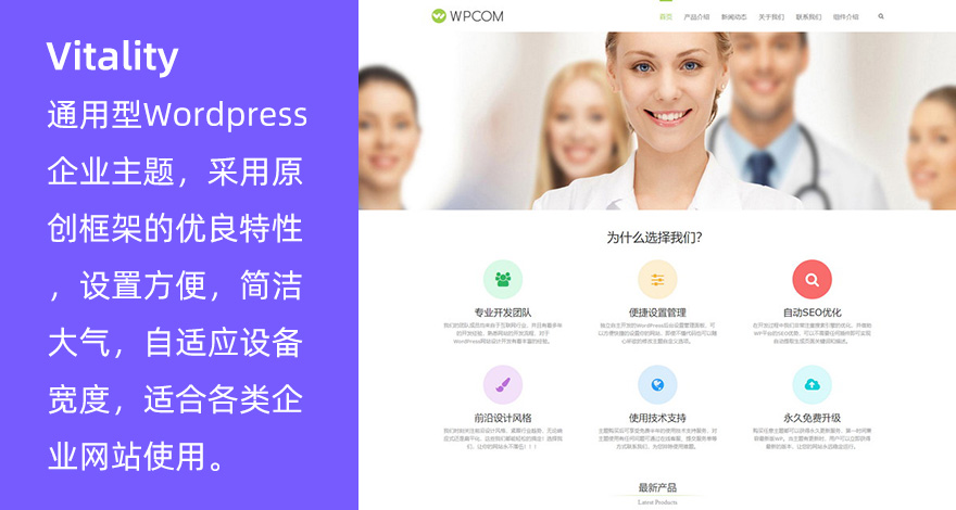WordPress通用型企业主题 Vitality – WordPress大学